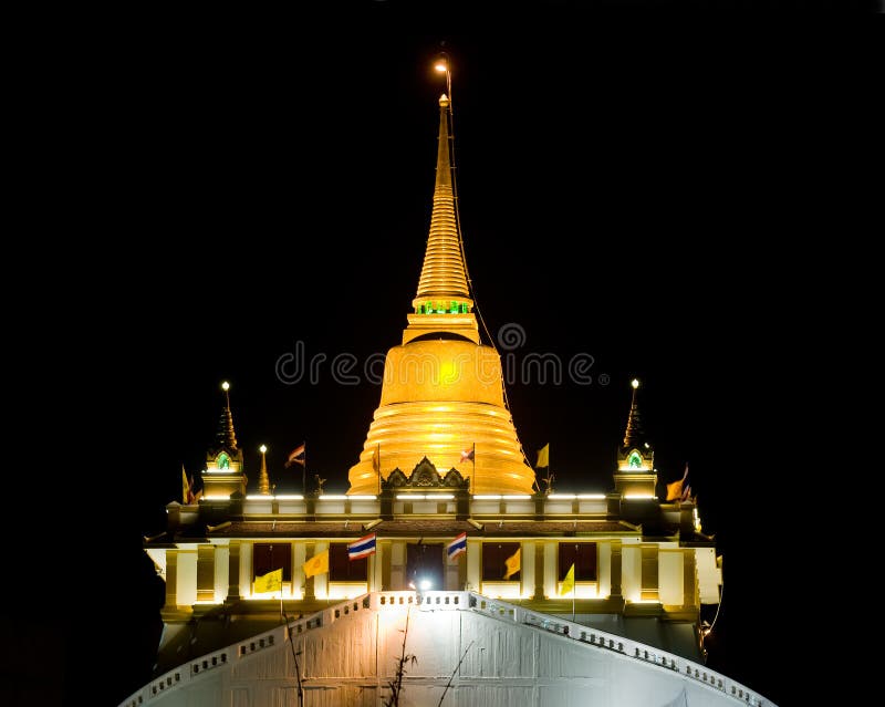 The Golden Mount in Bangkok, Thailand Stock Photo - Image of asian ...