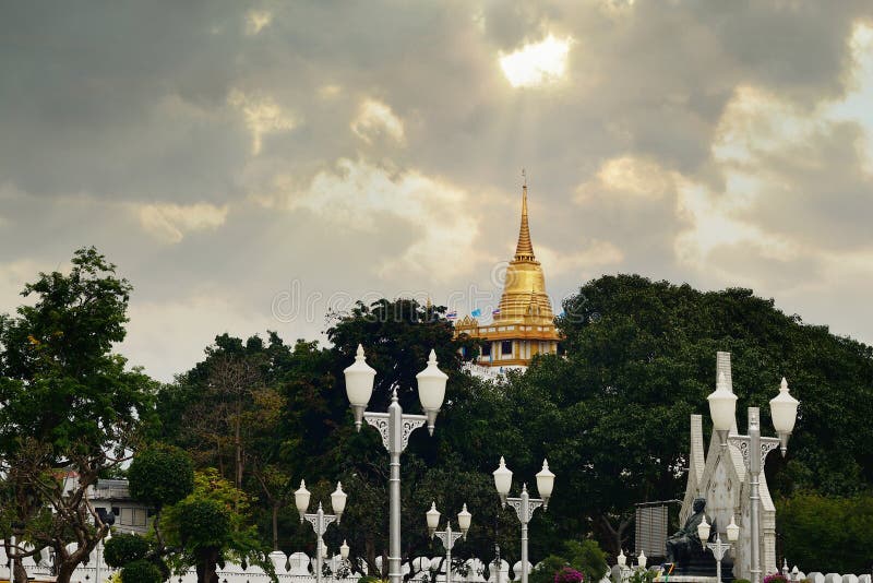 Golden Mount Temple, Bangkok, Thailand Stock Image - Image of ...