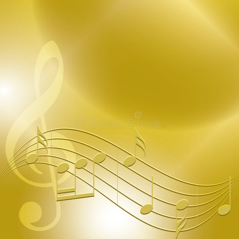 Gold Music Notes Transparent Stock Illustrations – 98 Gold Music Notes ...