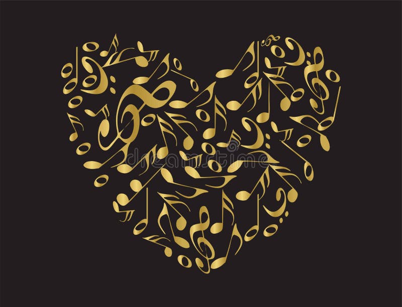 Golden music note. 3D Icon stock illustration. Illustration of note ...