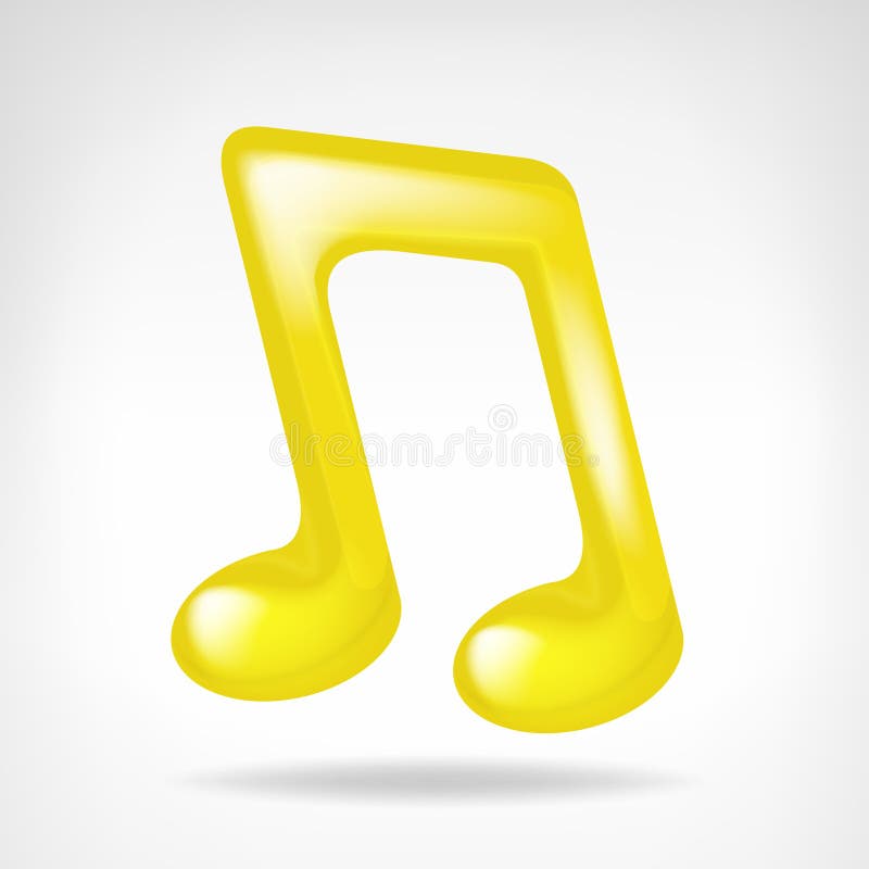 Golden music note 3D icon stock illustration. Illustration of design ...