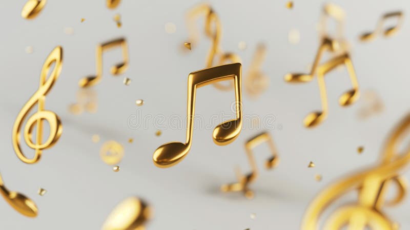 Gold Music Notes 3d Stock Illustrations – 543 Gold Music Notes 3d Stock ...