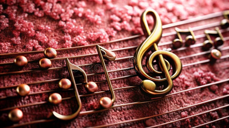 Golden Music Notes on a Sparkling Background Stock Image - Image of ...