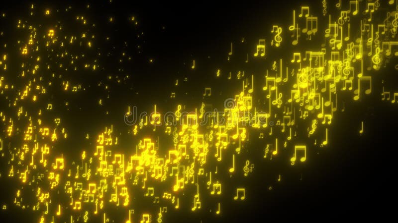 Golden musical notes stock illustration. Illustration of classic ...