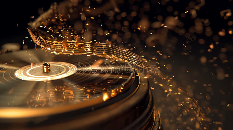 Golden Musical Record Stock Illustrations – 1,866 Golden Musical Record ...