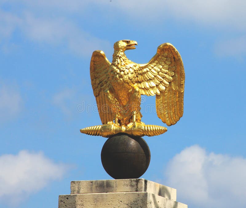 Golden Napoleon Eagle stock image. Image of france, sign - 31057735