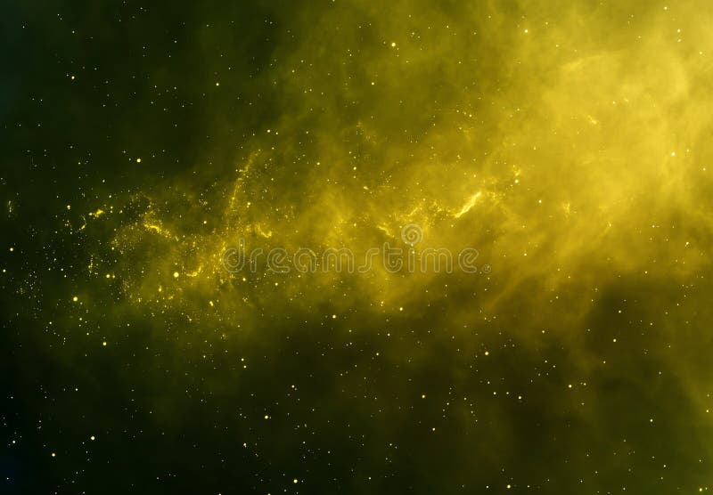 Golden Nebula Cosmic Background Space Stars High Quality Image Stock ...