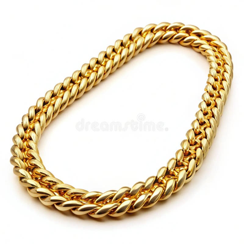 Golden neck chain stock illustration. Illustration of chic - 360427034