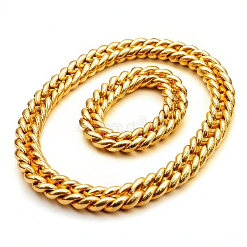Golden neck chain stock illustration. Illustration of chain - 360427103