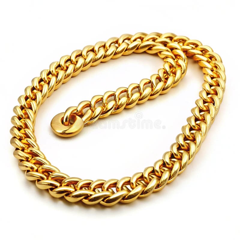 Golden neck chain stock illustration. Illustration of shiny - 360427268