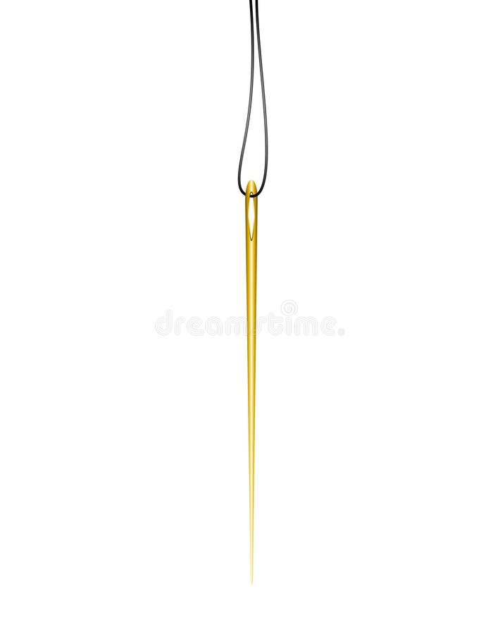 Needle Golden Thread Stock Illustrations – 663 Needle Golden Thread ...