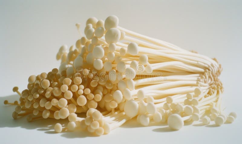 Golden Needle Mushroom or Enoki Mushroom, Golden Needle Mushroom or ...