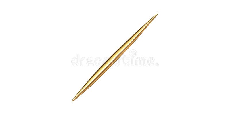 Golden Knitting Needle Isolated on Transparent Background Stock Photo ...