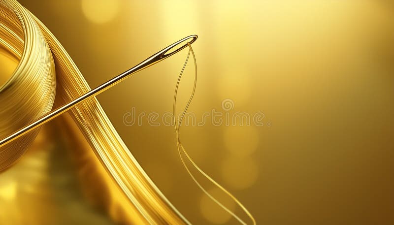Needle Golden Thread Stock Illustrations – 663 Needle Golden Thread ...
