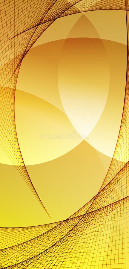 Golden Net Abstract Design with Lighting Effect Stock Vector ...
