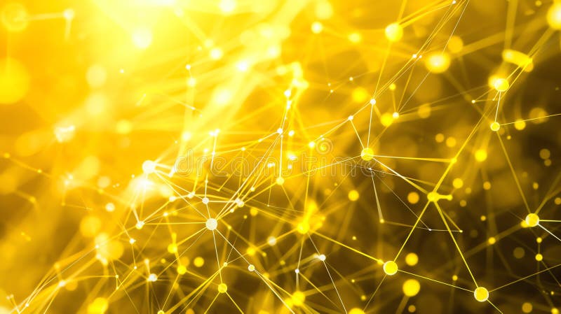 Golden Network. Abstract Background for Technology, Innovation, and ...