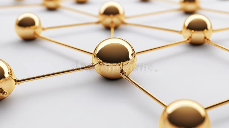 Golden Network Connections Interconnection Teamwork Synergy Global ...