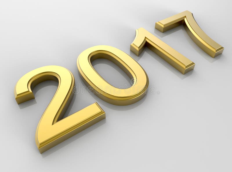 2017 - Golden New Year Concept Stock Illustration - Illustration of ...