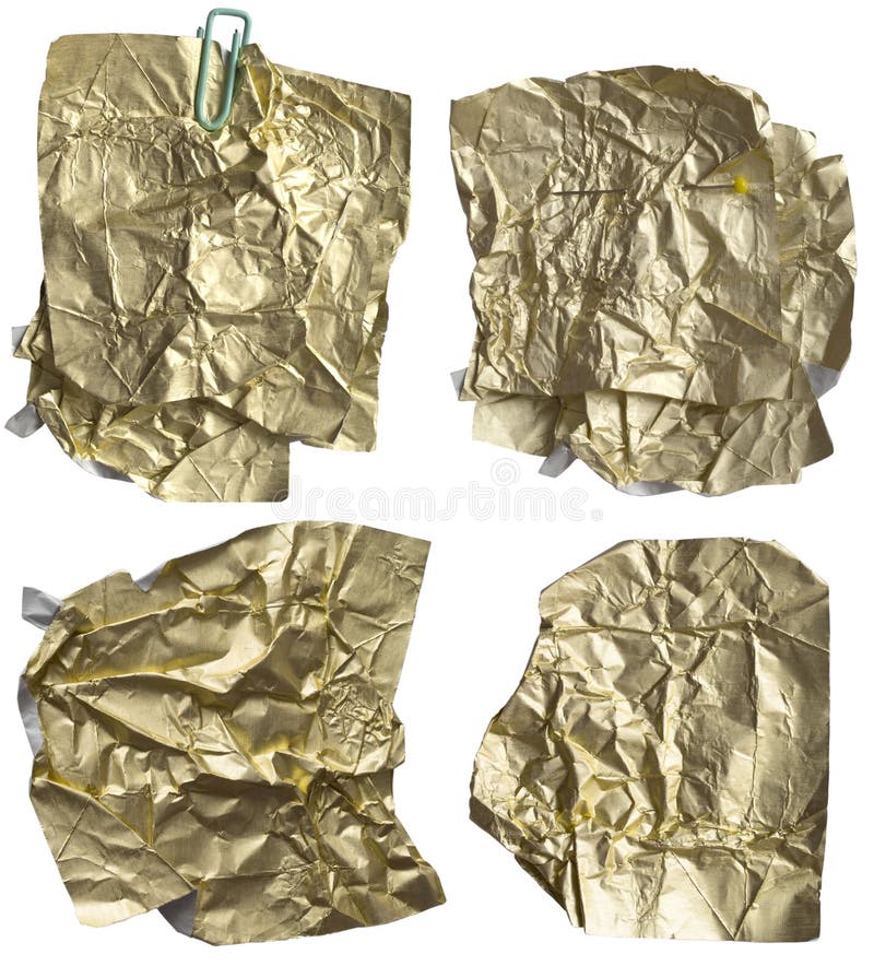 Golden notes stock image. Image of sheet, paper, crumpled - 14978931