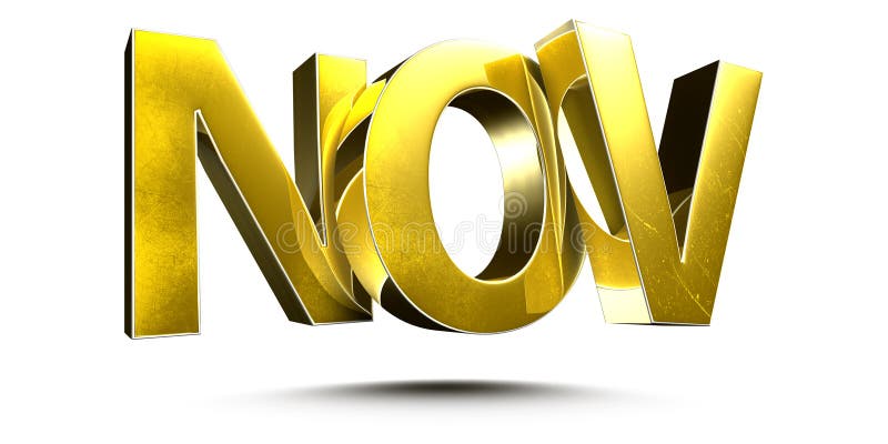 NOV 3d. stock illustration. Illustration of element - 198288928