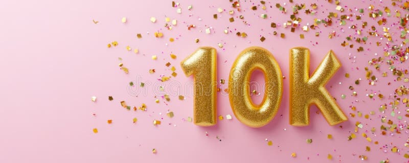 Golden Number Balloons 10K stock illustration. Illustration of metallic ...