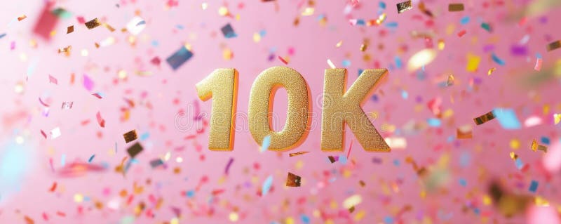 Golden Number Balloons 10K stock illustration. Illustration of shiny ...