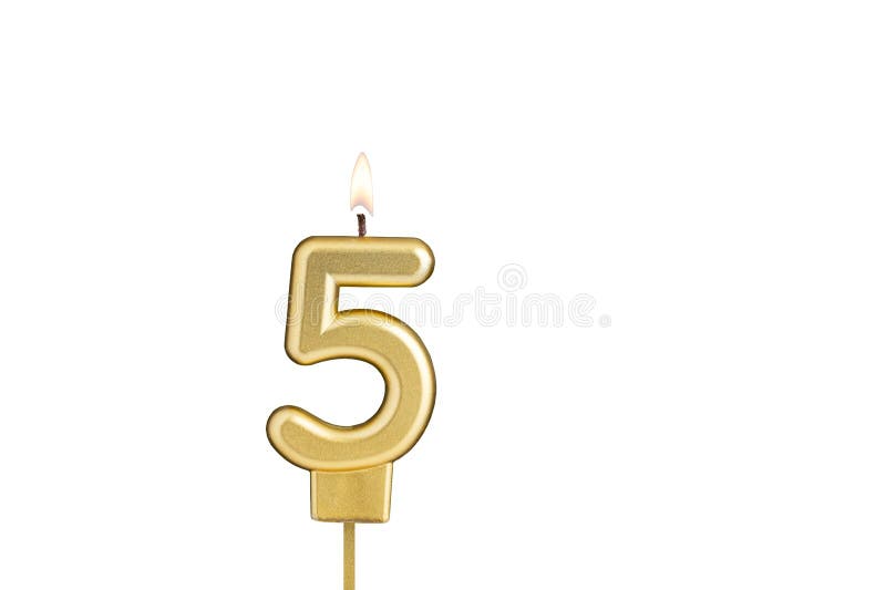 Birthday Candle Number 5 Stock Illustrations – 410 Birthday Candle ...