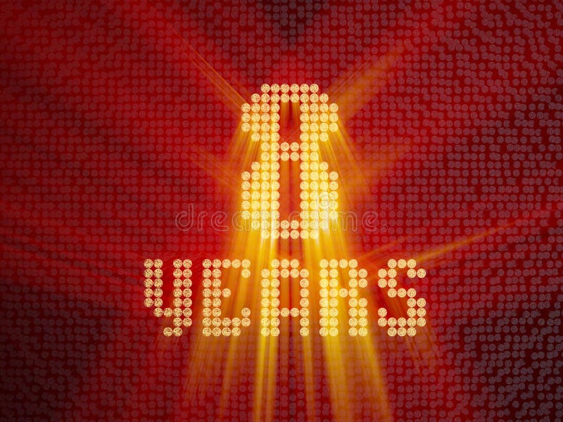 Golden Number Eight Years. 3D Render Stock Illustration - Illustration ...