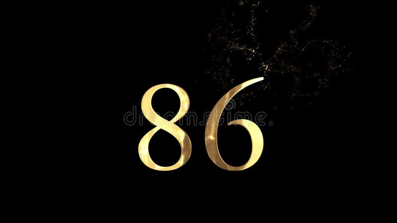 Golden Number 86 from Particles, Numbering, Eighty Six, Golden Numbers ...