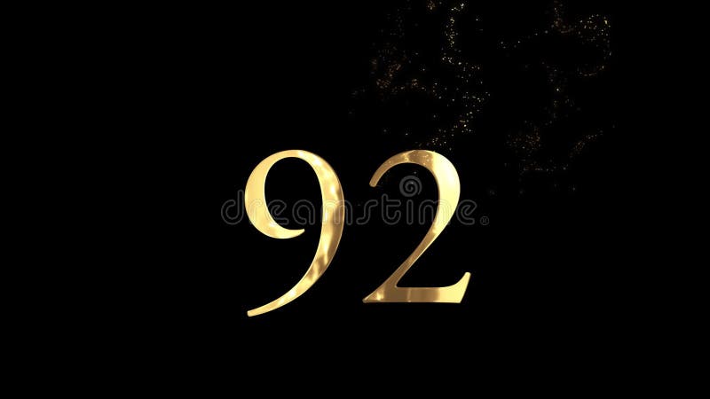 Golden Number 92 from Particles, Numbering, Ninety Two, Golden Numbers ...