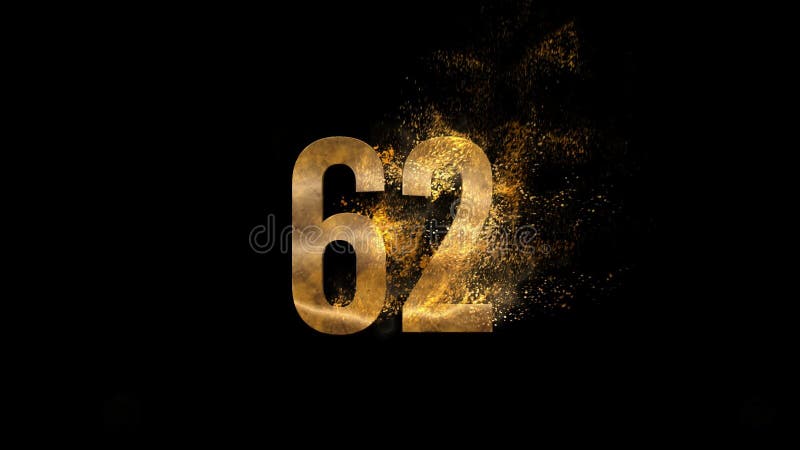 Golden Number 62 from Particles, Numbering, Sixty Two, Golden Numbers ...