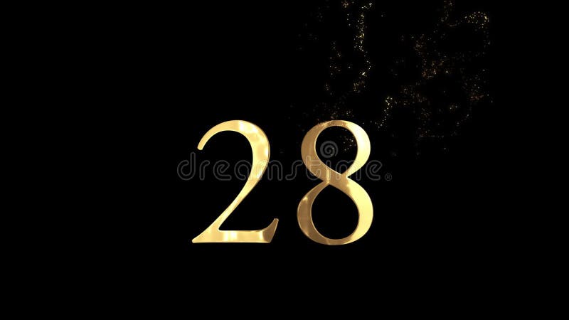 Golden Number 28 from Particles, Numbering, Twenty Eight, Golden ...