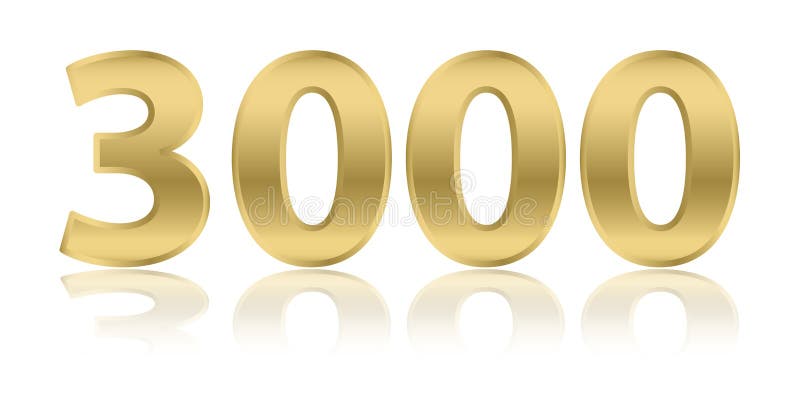 1 000 000 Golden Number with Reflection, Vector Illustration Stock ...