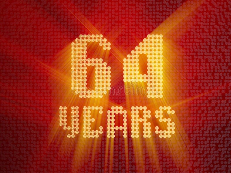 Set Of Number Sixty Four Year 64 Year Celebration Design. Anniversary ...