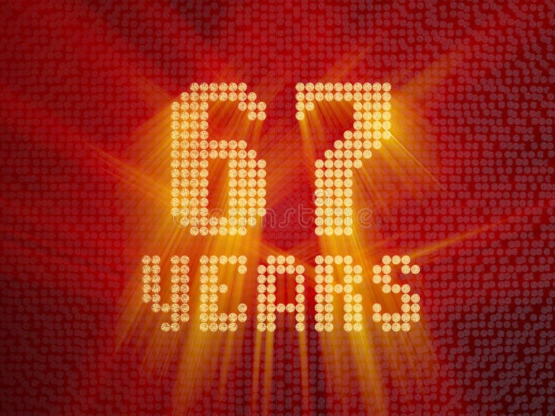 Golden Number Sixty-seven Years. 3D Render Stock Illustration ...