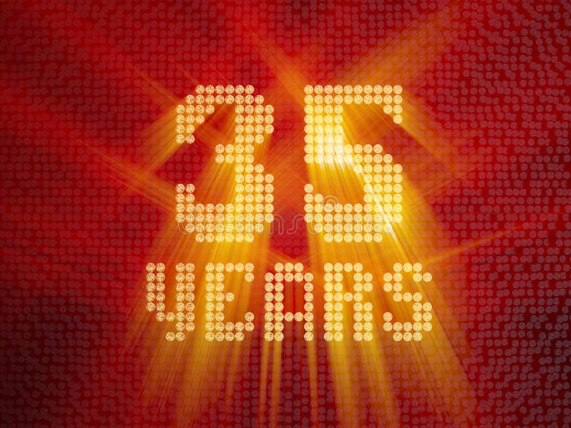 Golden Number Thirty-five Years. 3D Render Stock Illustration ...