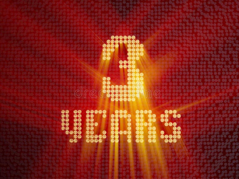 Golden Number Three Years. 3D Render Stock Illustration - Illustration ...