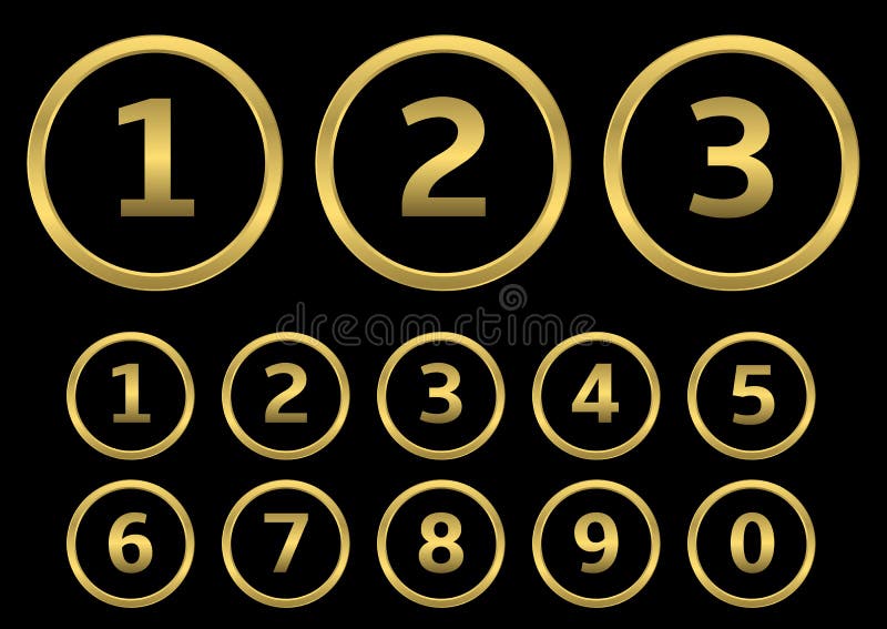 Golden numbers stock vector. Illustration of sale, metallic - 57588529