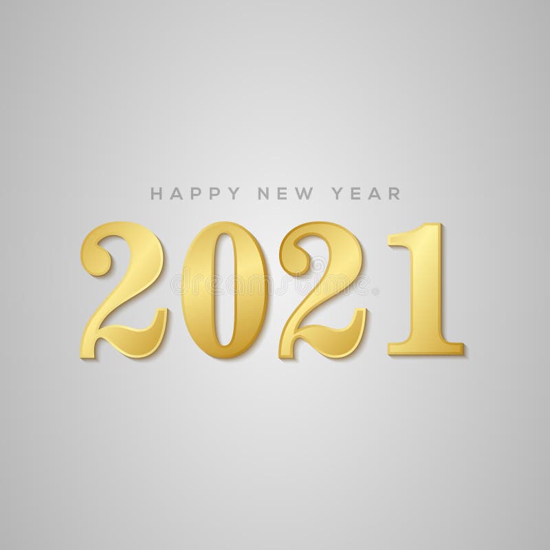 Golden Numbers 2021s New Year Wishes - Illustration Stock Illustration ...
