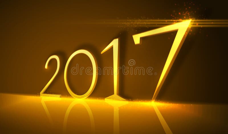 2017 Golden Numbers. Vector Design. Stock Vector - Illustration of ...