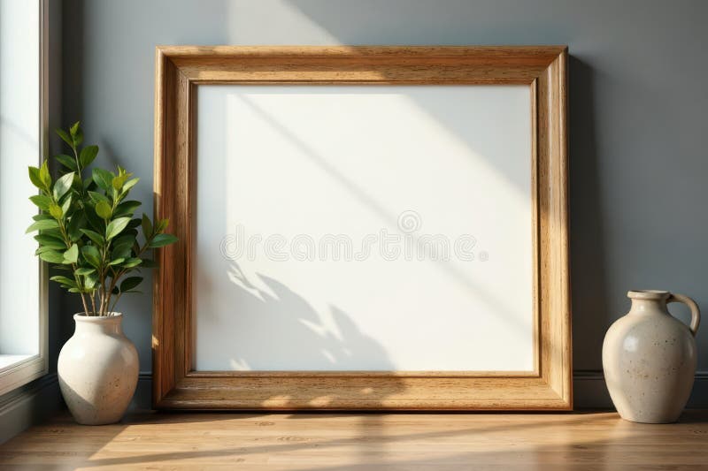 Golden Oak Wide Frame, Classic Design, Smooth Finish, Sunlight, Image ...
