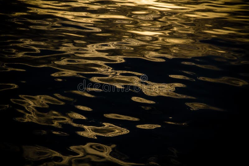 The Ocean Water Ripples Reflections on Sunsets Stock Image - Image of ...