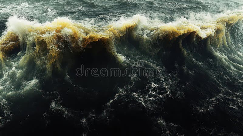 Golden Ocean Wave at Sunset Stock Photo - Image of vibrant, outdoors ...