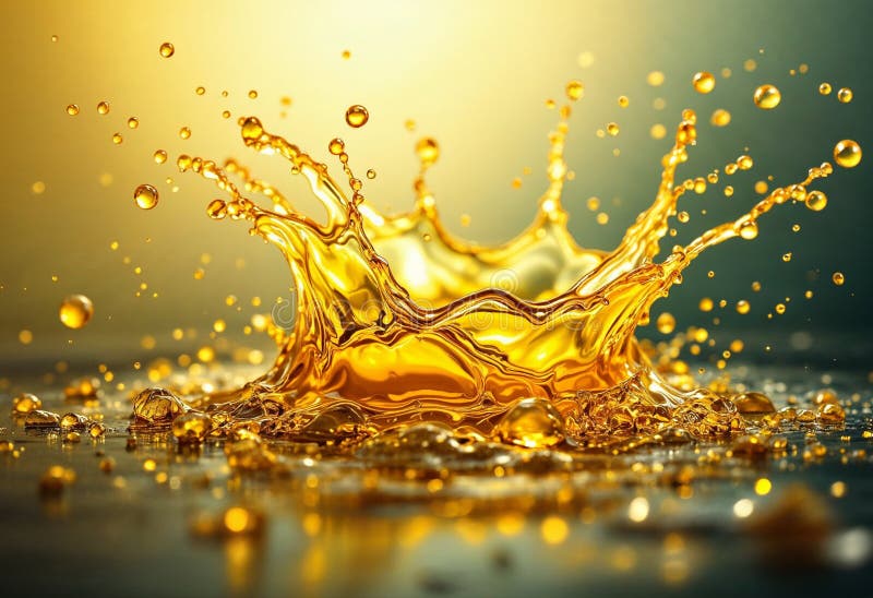 Golden oil splash cut out stock photo. Image of autumn - 356382032