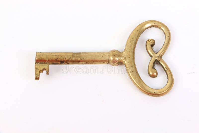 Golden Old Key in the Studio Stock Photo - Image of rusty, lock: 128829624