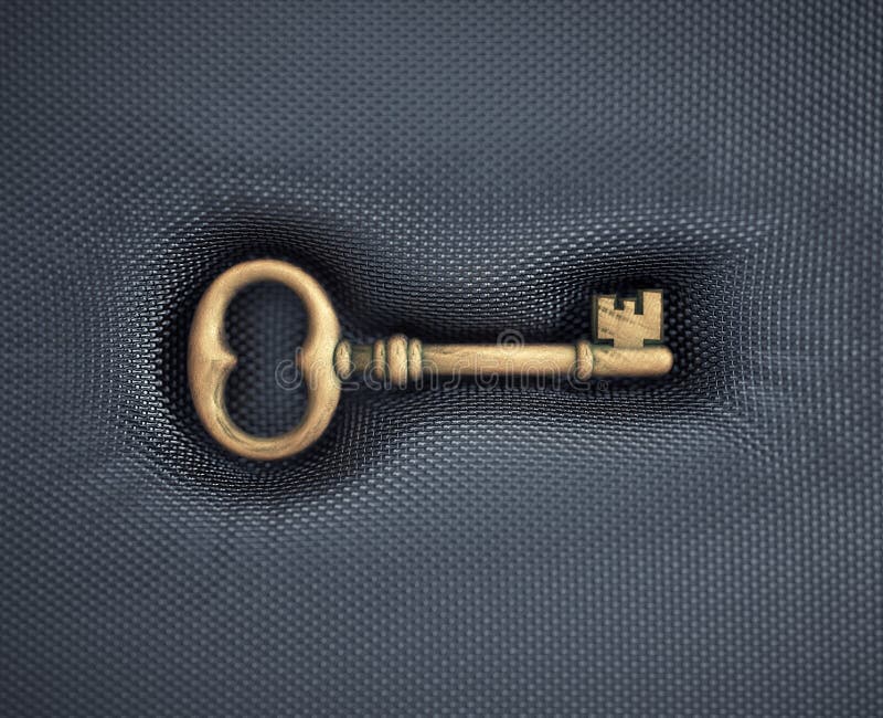 A golden old style key stock illustration. Illustration of gold - 267430006