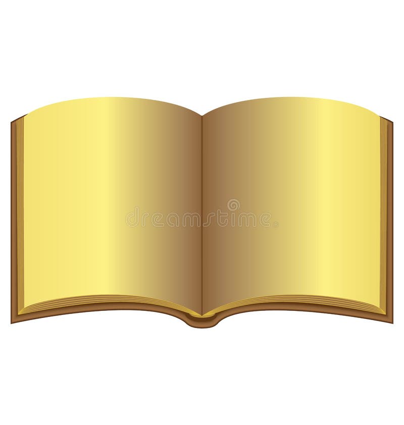 Golden Open Book Stock Vector - Image: 49327686