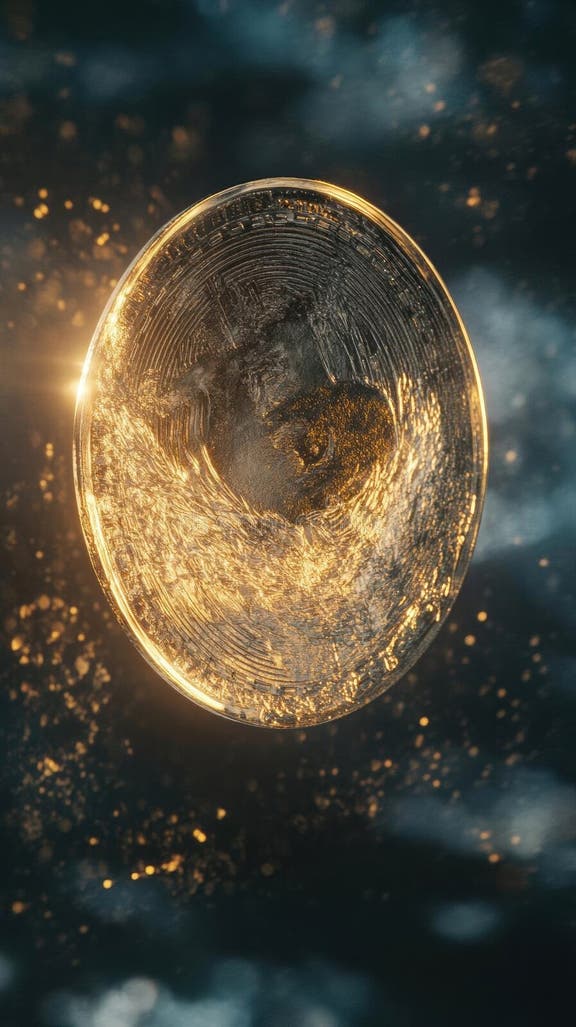 Golden Orb, a Symphony of Light and Texture Stock Illustration ...