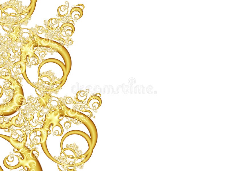 Golden organic forms stock illustration. Illustration of complex - 2217983