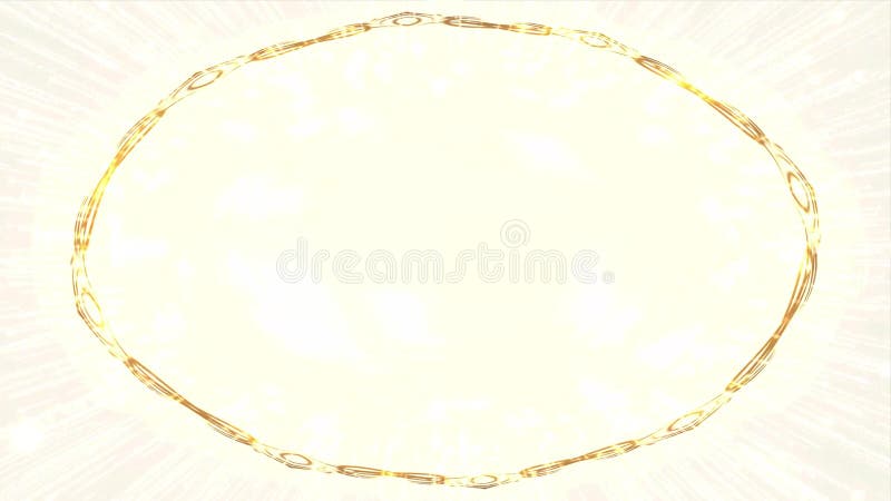 Golden Oval Frame with Light Burst Background Stock Video - Video of ...